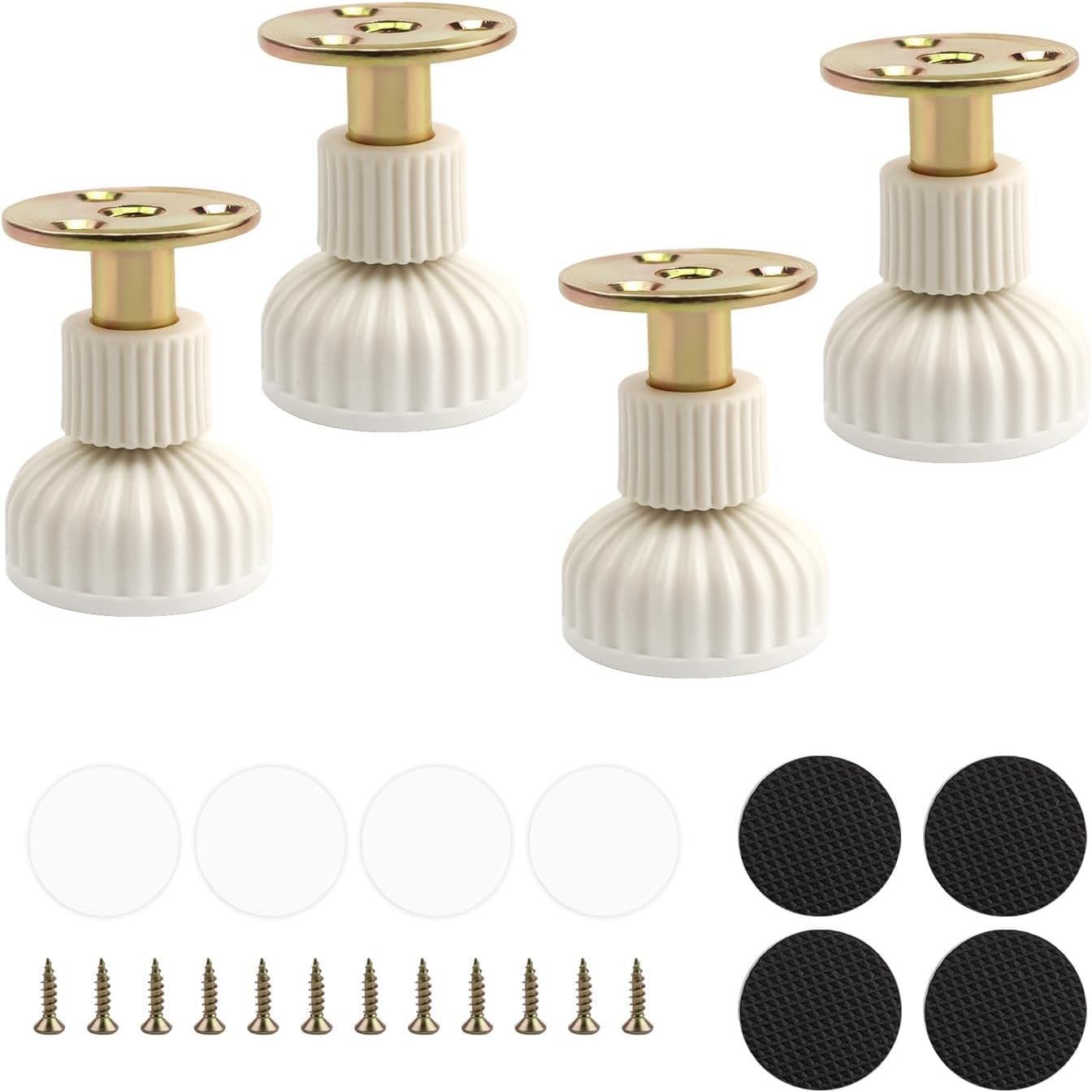 4 Pièces Pied Reglable pour Meuble, Pied de Table Reglable avec Base en ...