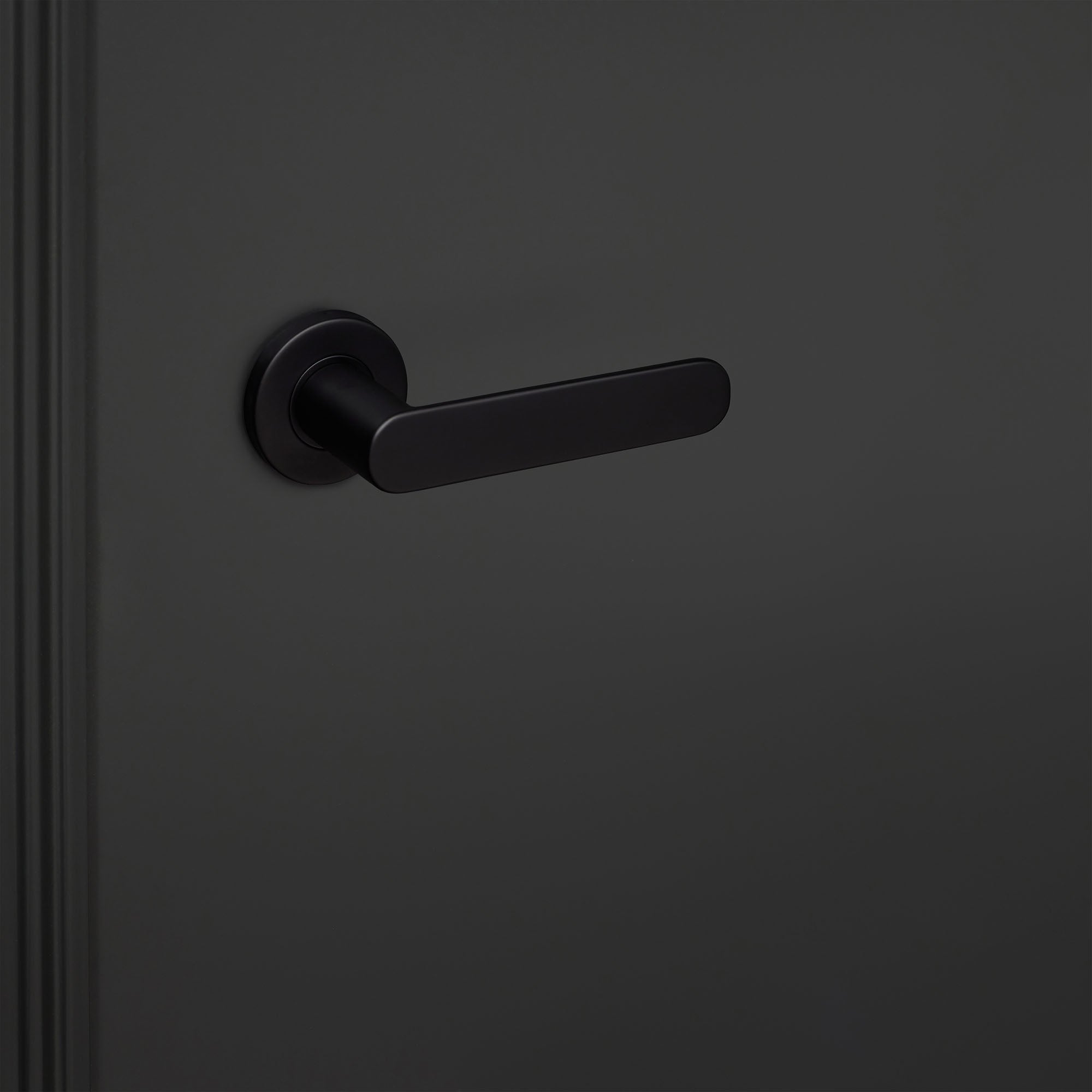Wovar Poignée de porte Lavuzo Novara Noire avec rosace ronde - Par set ...