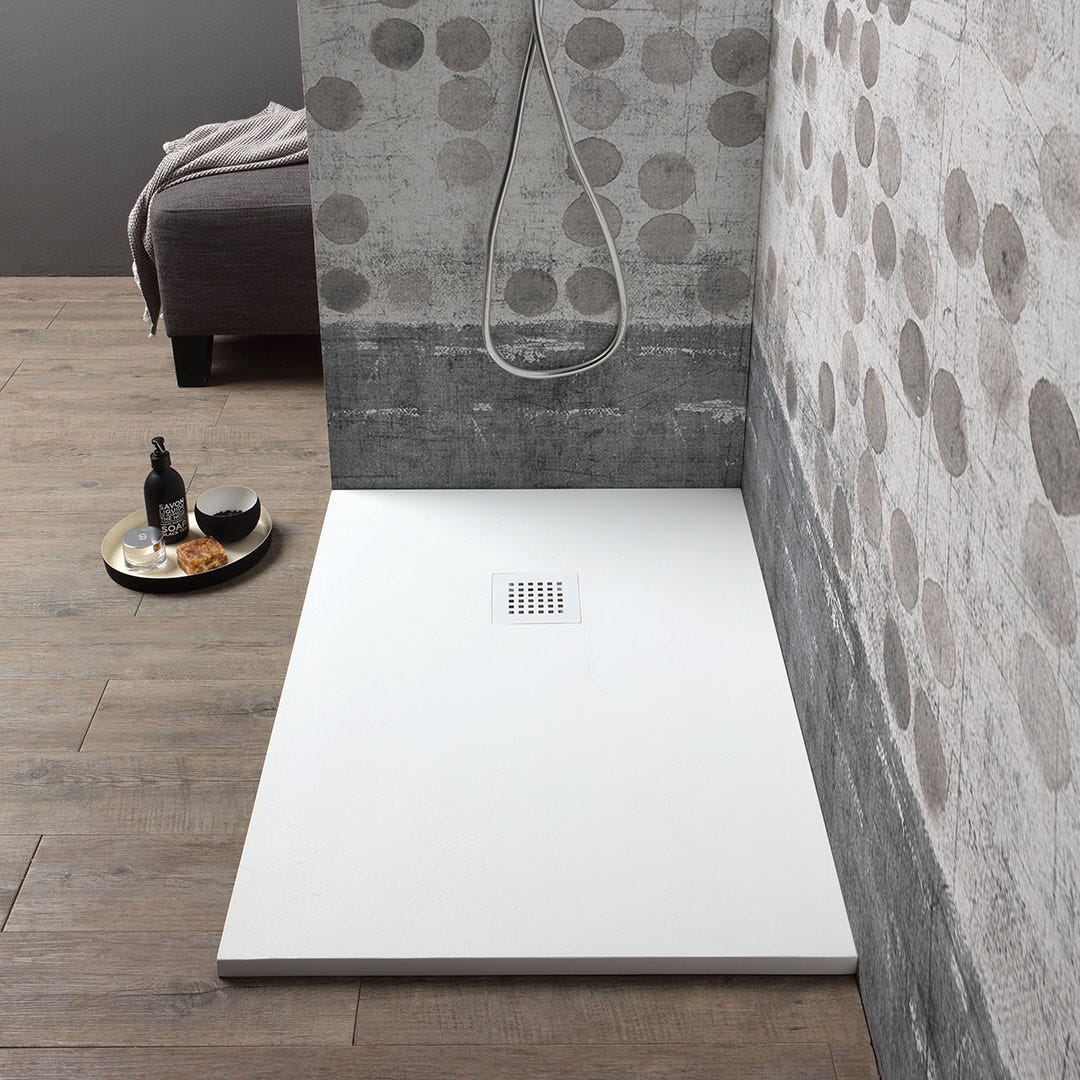 Receveur de douche rectangulaire en résine effet pierre 70x100 | Muse ...