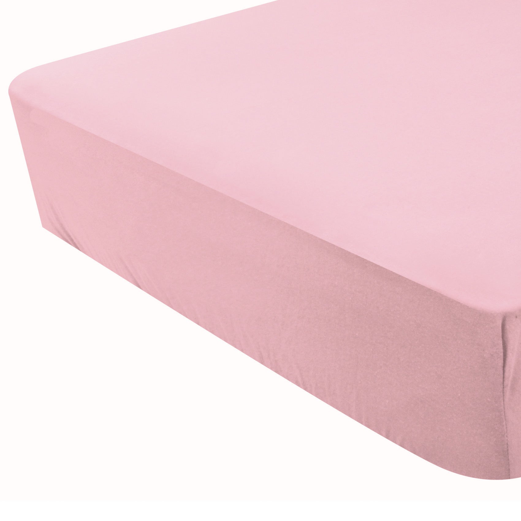 Drap housse uni en jersey - Rose - 60 x 120 cm - Coton | Leroy Merlin