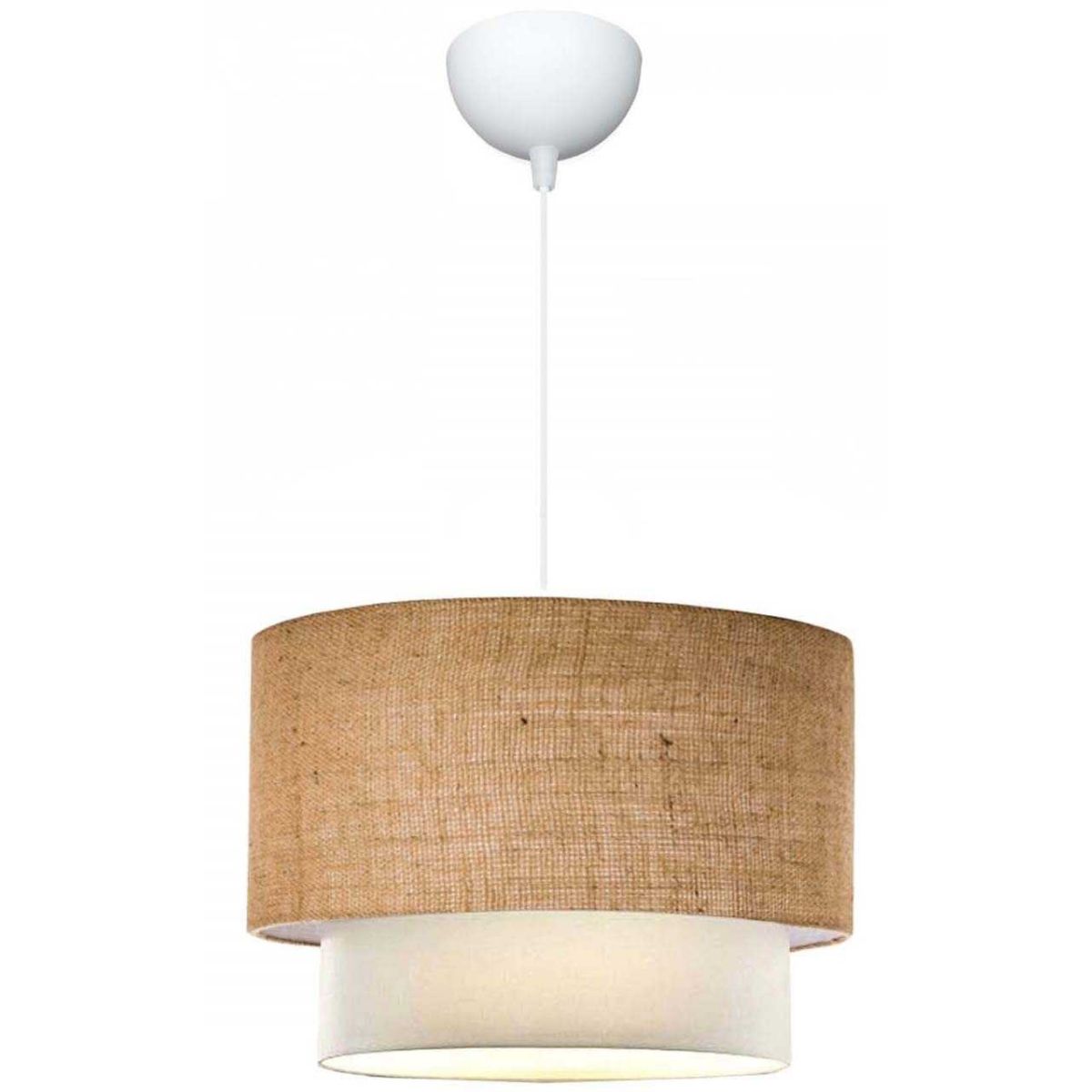 Suspension en tissu effet lin Nature beige Hanah Home | Leroy Merlin
