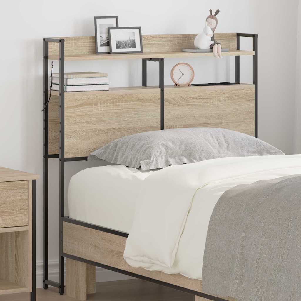 Tête de lit de rangement Chêne 90 cm Bois d'ingénierie | Leroy Merlin