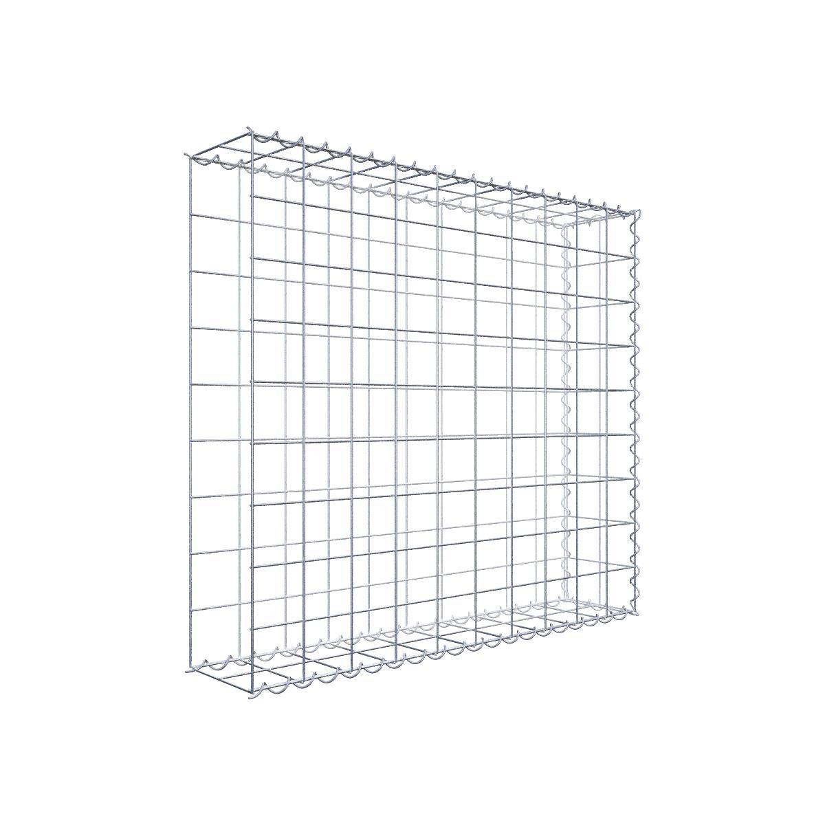 Gabiona - Gabión para montar con dimensiones 100 cm x 90 cm x 20 cm (L x A x P), malla 10 x 10 ...