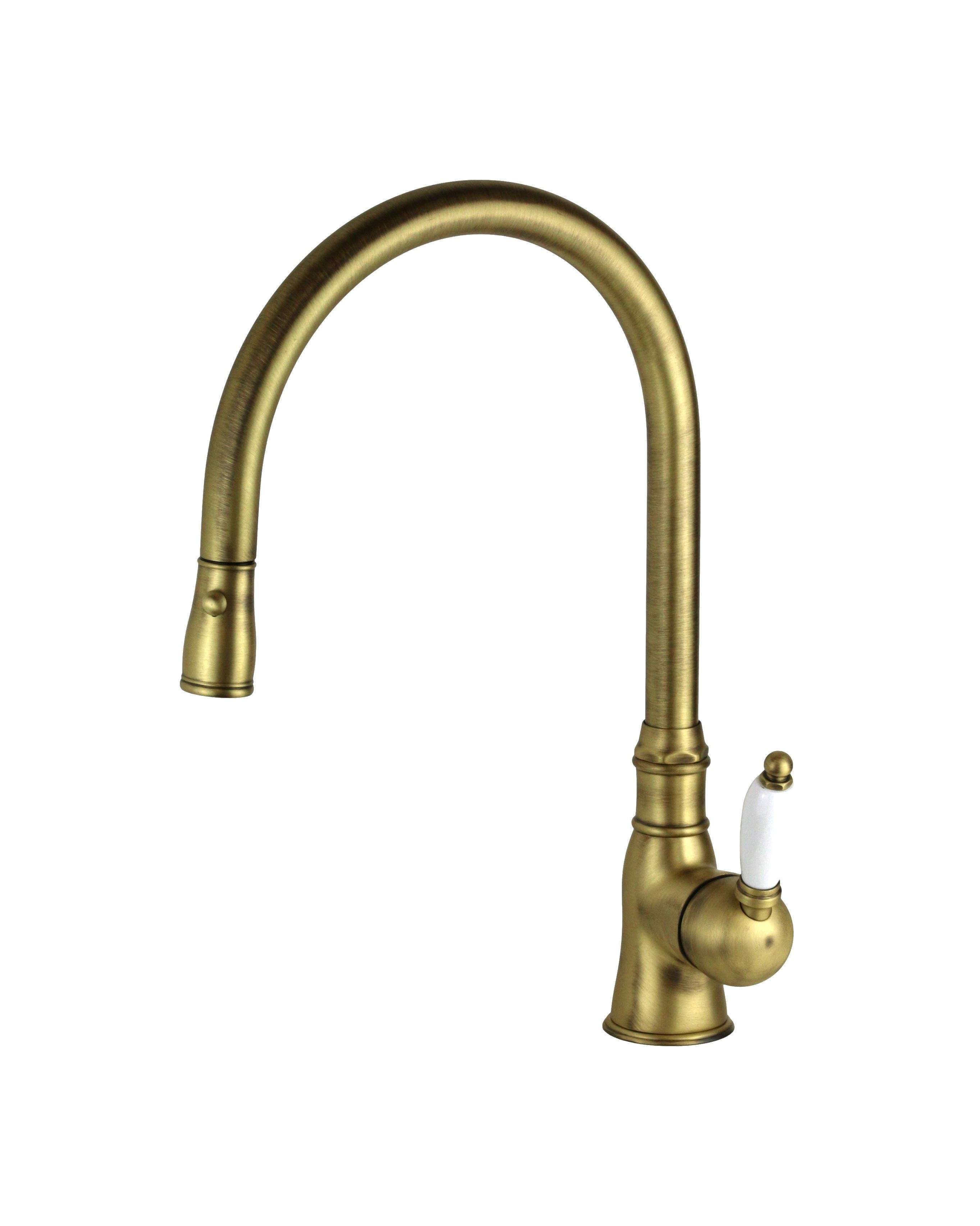 Mitigeur de style classique couleur bronze avec douche extractible ...