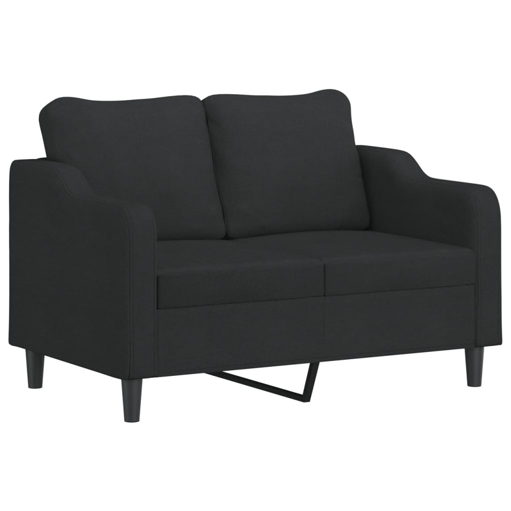 Sofá de 2 plazas | Sofá de salón | Sofá de descanso de tela negro 120 ...