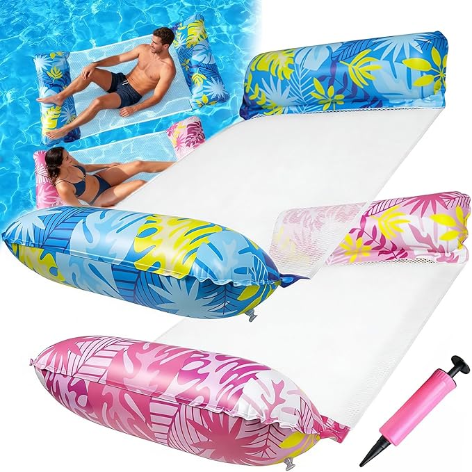 Colchoneta flotante para piscina - Juego de dos piezas para colchón de ...