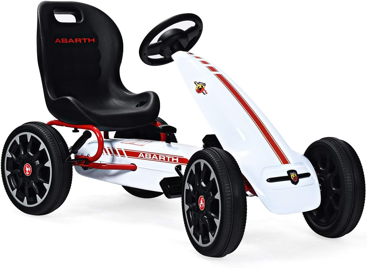 Kart à Pédales d’Extérieur pour Enfants Go-Kart Enfants (Blanc) | Leroy ...