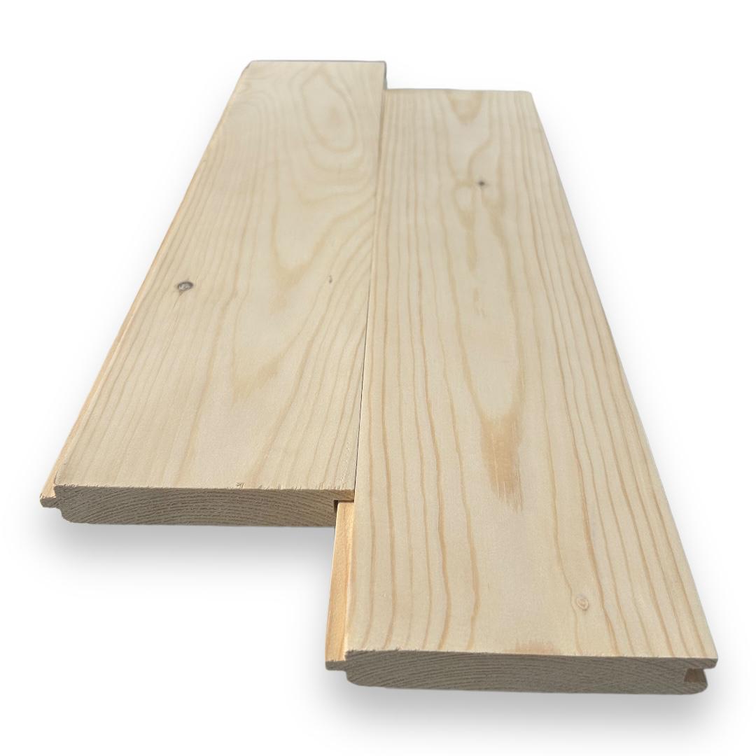 Parquet intérieur PIN massif 2350x145x28 mm 1.36 m2/carton (4 lattes ...