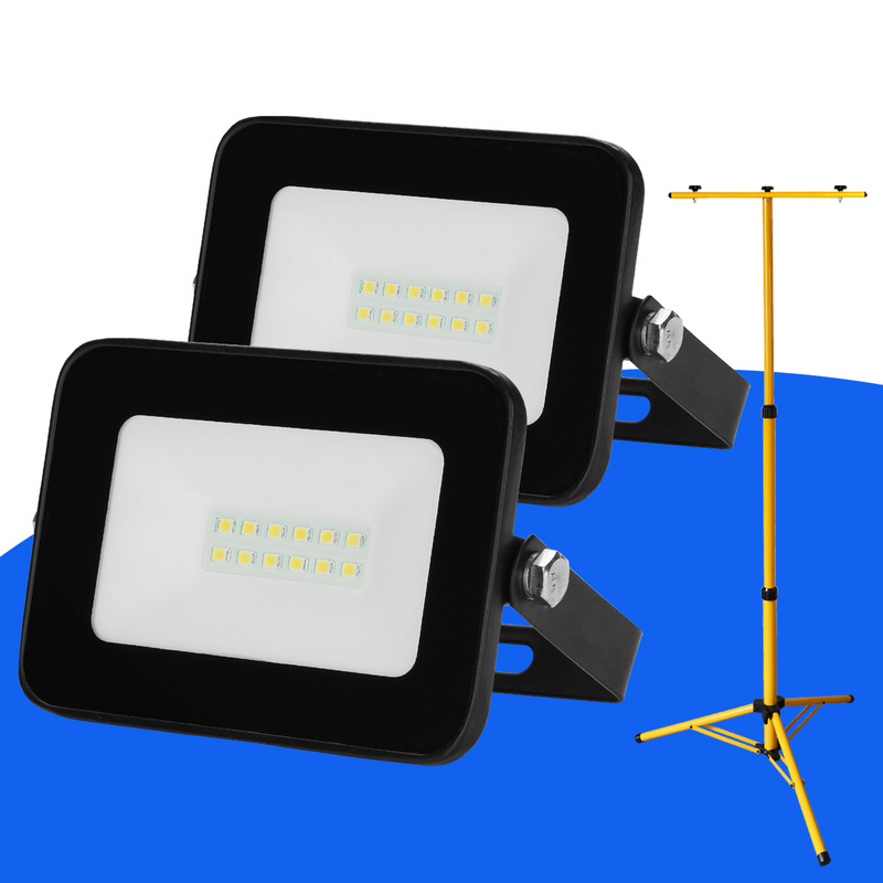 Reflector LED de construcción 2X 10W con trípode ajustable reflector ...