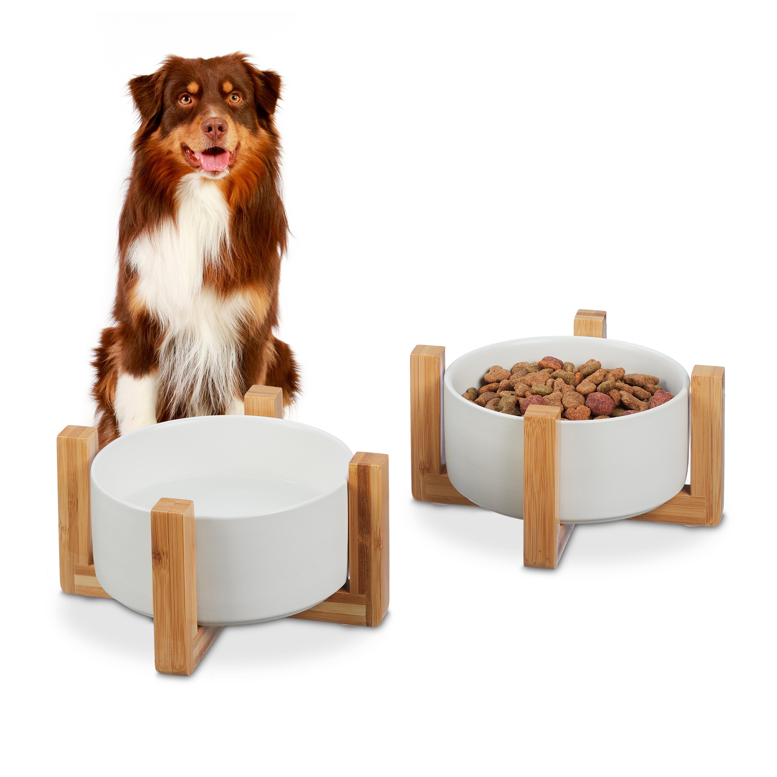 Relaxdays Set de 2 Comederos para Perro, 1 L, para Alimento y Agua ...