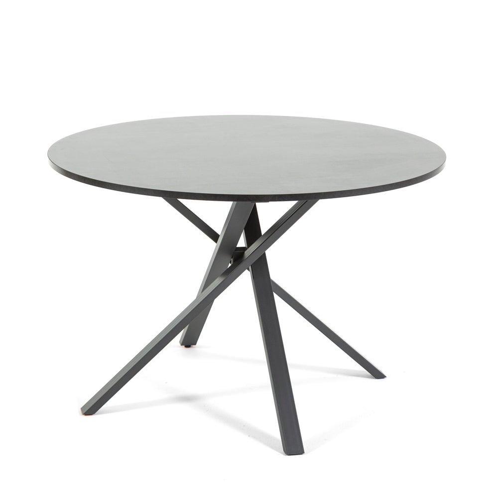 Table ronde Carlo ⌀110 cm avec pieds en métal et plateau stratifié ...