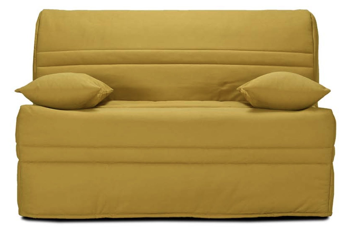 Banquette BZ tissu matelas Bultex 15cm Barnes 140x200-Couleur Jaune ...