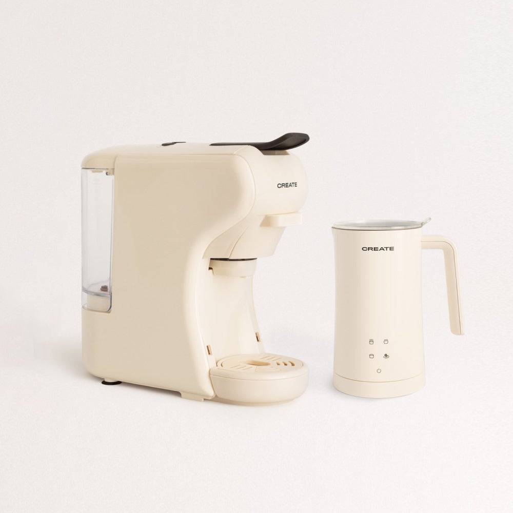 CREATE - Pack POTTS Machine à expresso multi-dosettes + MILK FROTHER ...