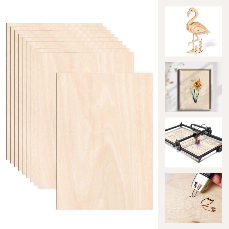 Panel de contrachapado de madera de haya - Creative Deco - A4 - 300 x ...