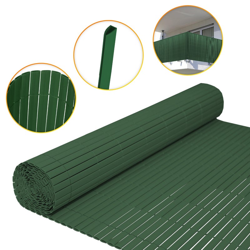 Canisse en PVC pour jardin balcon terrasse, Balcon clôture brise-vent ...