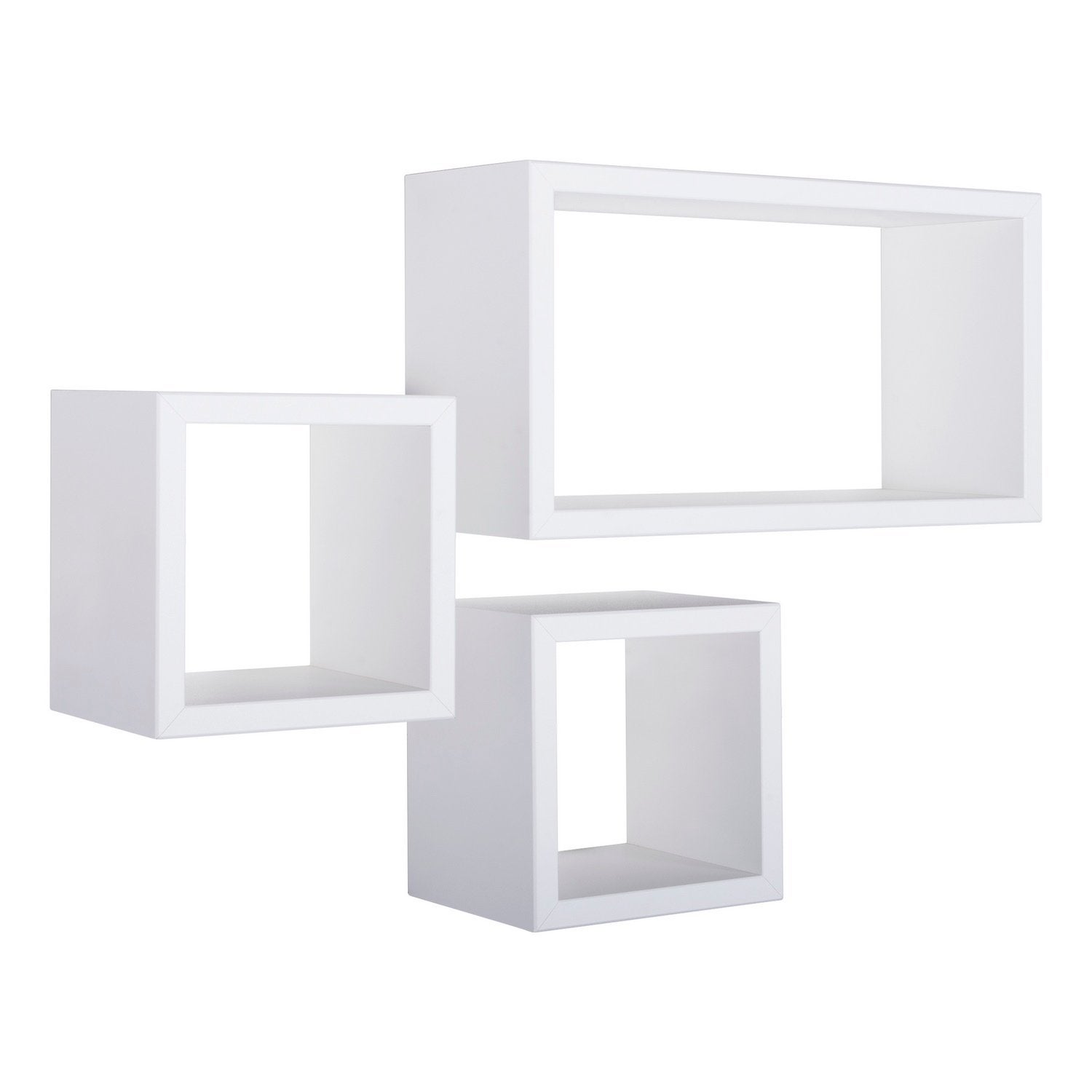 Mensole a cubo da parete Set di 3 pz componibile colore Bianco mod ...