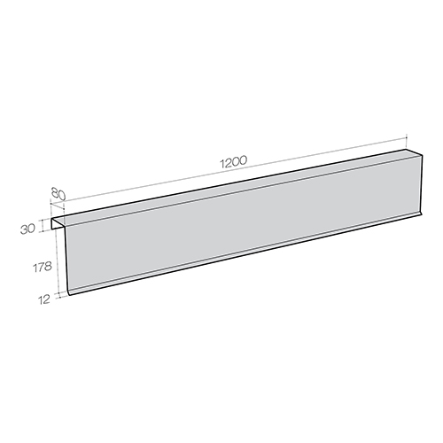 Bande de rive métallique universelle ou faitage pour toiture monopente ...