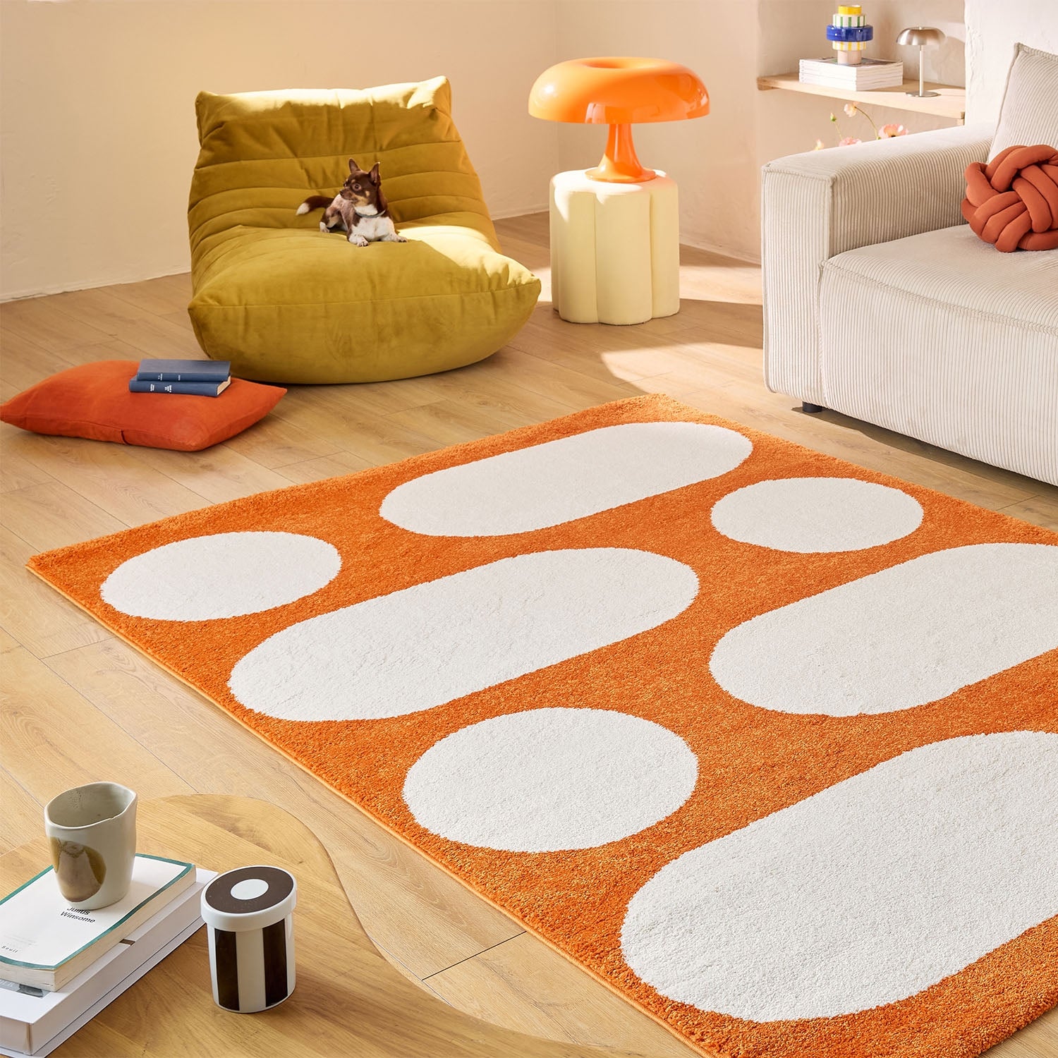 Tapis intérieur JOYCE orange. motif moderne 120 x 160 cm JOYCE | Leroy ...