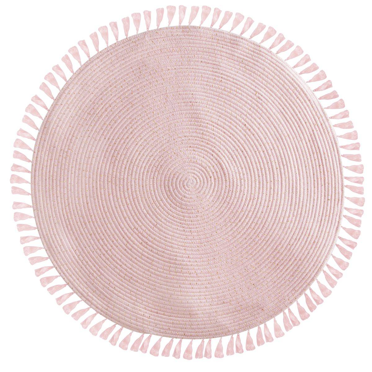 Atmosphera - Alfombra infantil 'Lulu' - lurex - rosa D. 90 cm | Leroy ...
