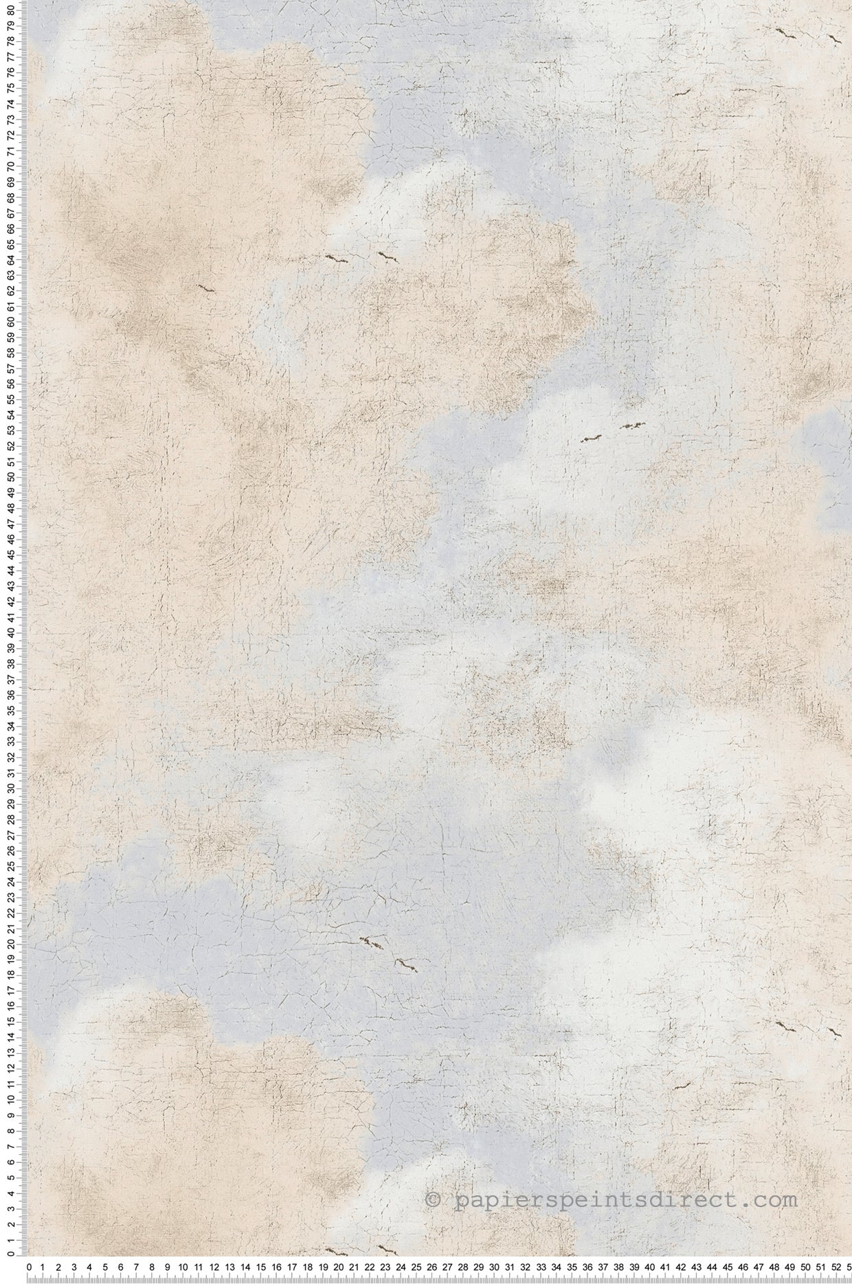 Papel pintado nubes beige crema claro y azul claro - 53 cm x 10,05 m ...