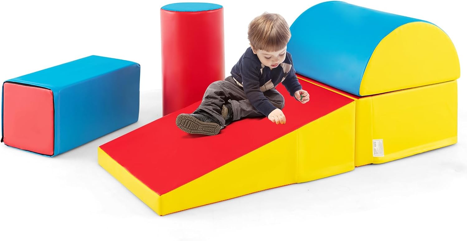 5 PCS Parcours Motricité Bébé, Module Motricité en Mousse PU avec ...