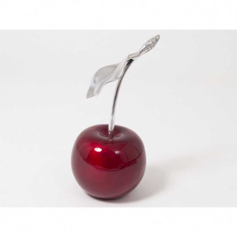 Cerise décorative CLAIRE argentée rouge 14x14x25cm | Leroy Merlin
