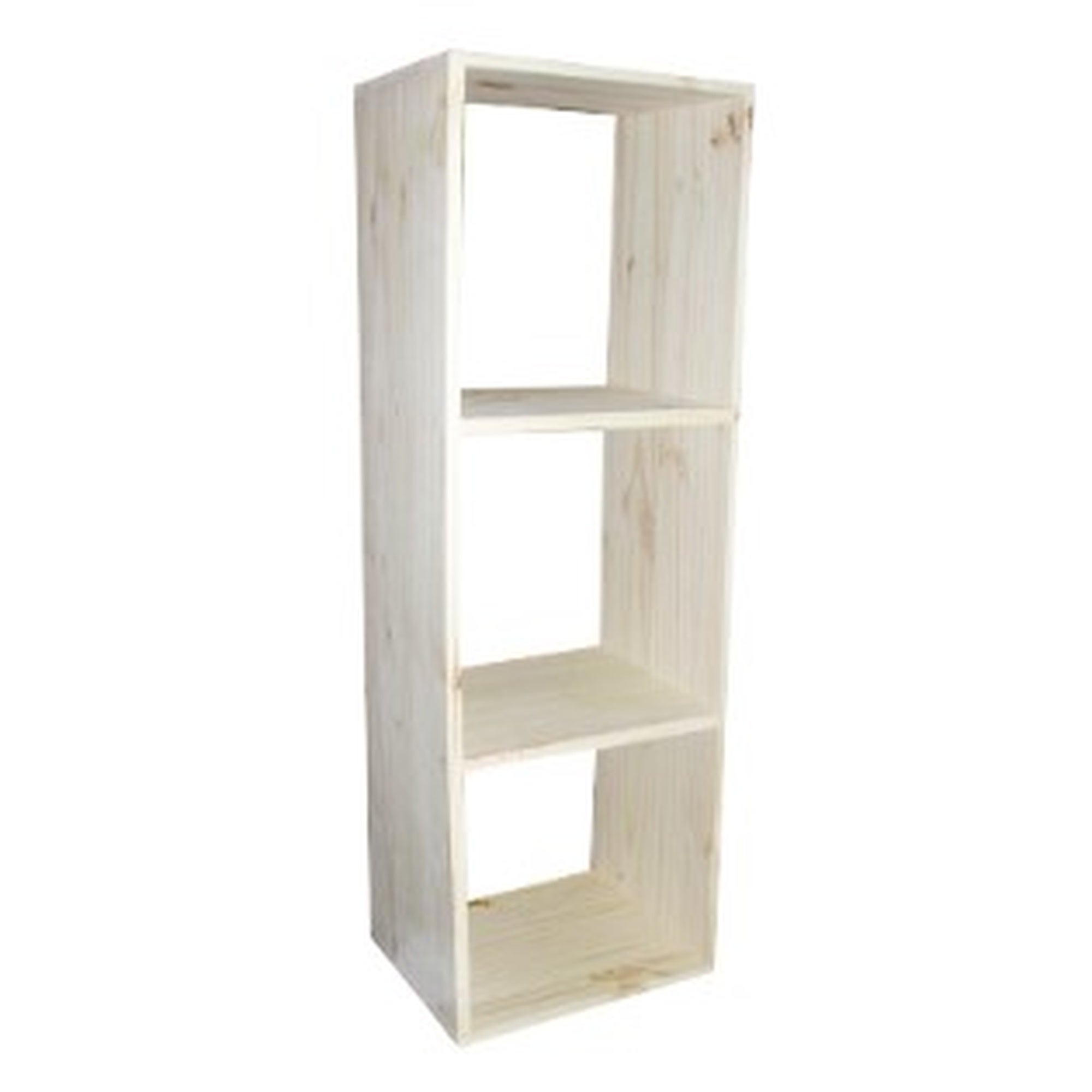 Cubo triple 2 estantes. De madera maciza de pino natural. Dim. 36 x 104 ...