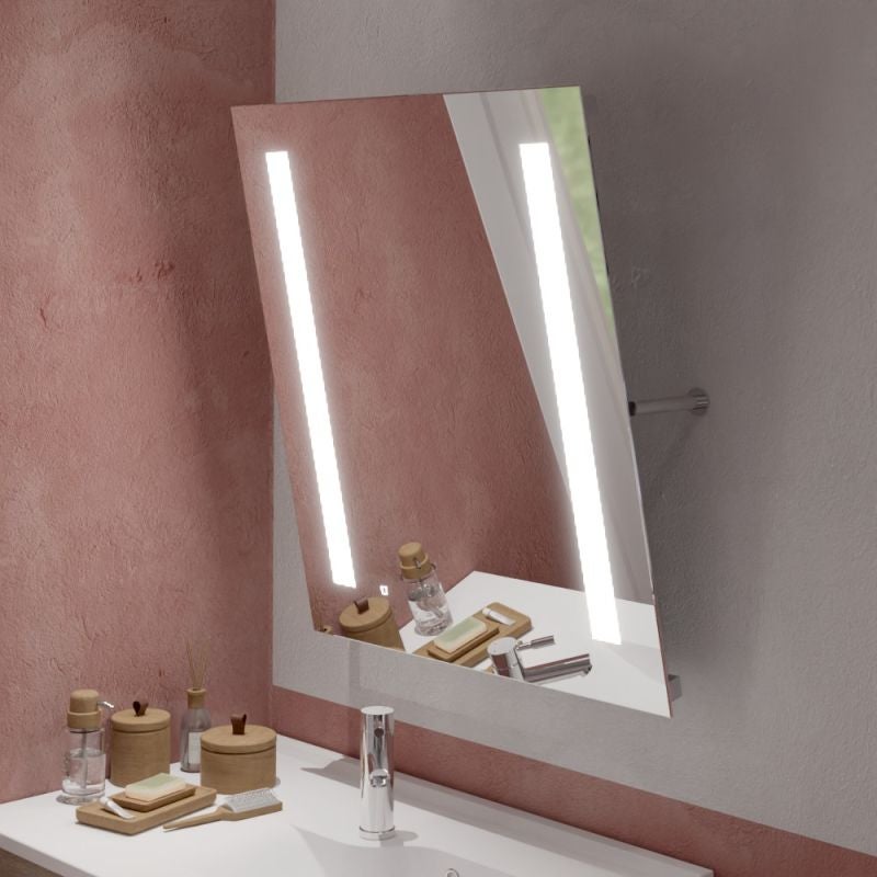 Miroir lumineux inclinable ROTARY 70x80 cm | Leroy Merlin