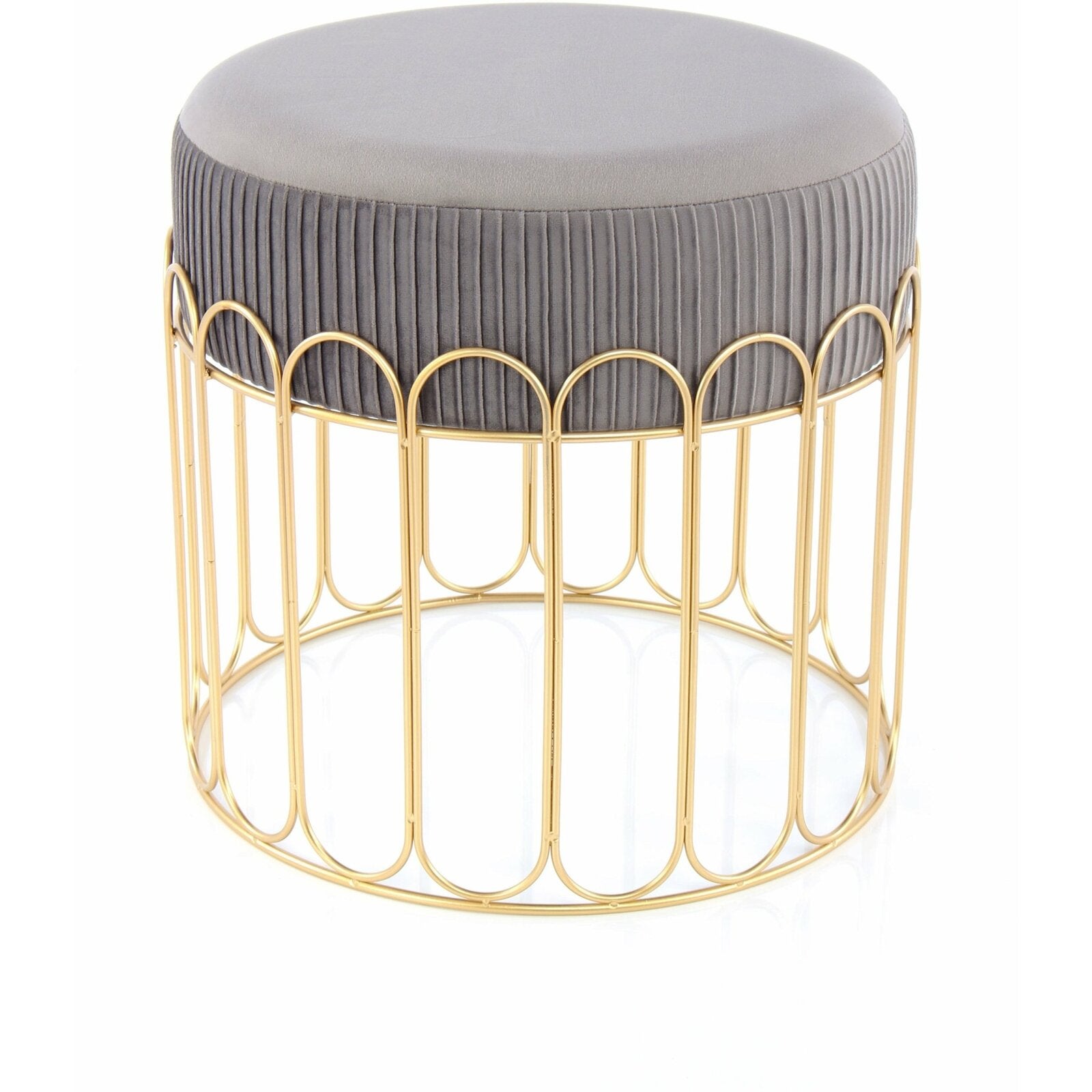 Tabouret cleopatra 425 40 x 40 x 39 cm Gris, or | Leroy Merlin