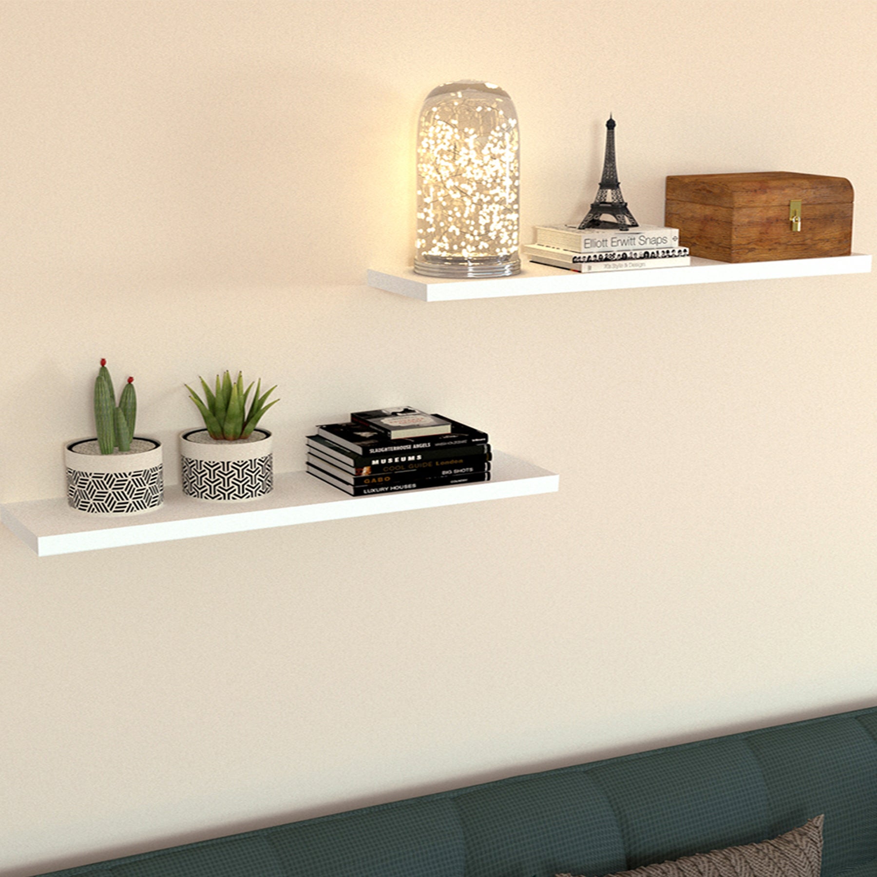 Lote 2 Unidades Balda Pared Madera Henor 80x20x2.5 herraje Oculto ...