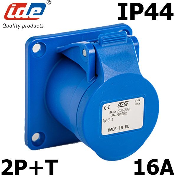 Prise Femelle Droite 16a 2p+t 220v - étanche Ip44 - Ide | Leroy Merlin