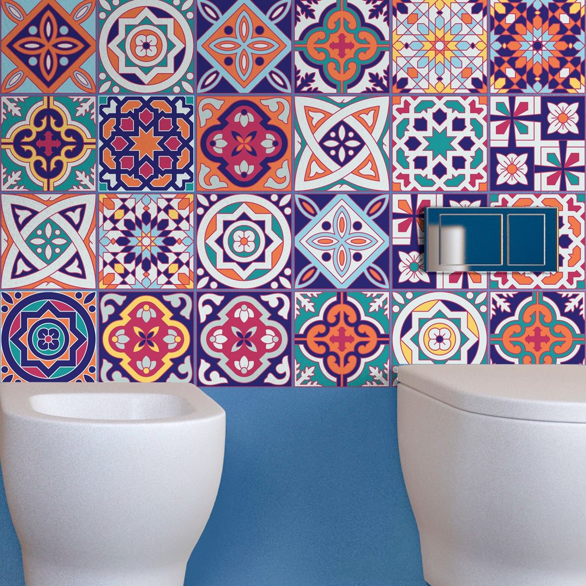 24 vinilos azulejos Loreto - adhesivo de pared - revestimiento sticker ...