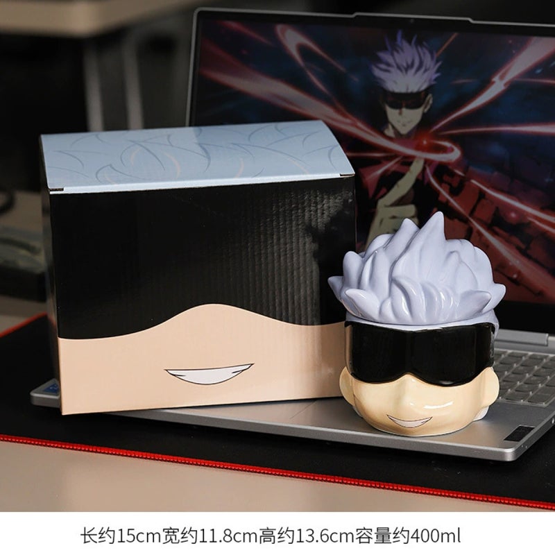 Taza de anime Jujutsu Kaisen, con taza de cerámica con temática de Gojo ...