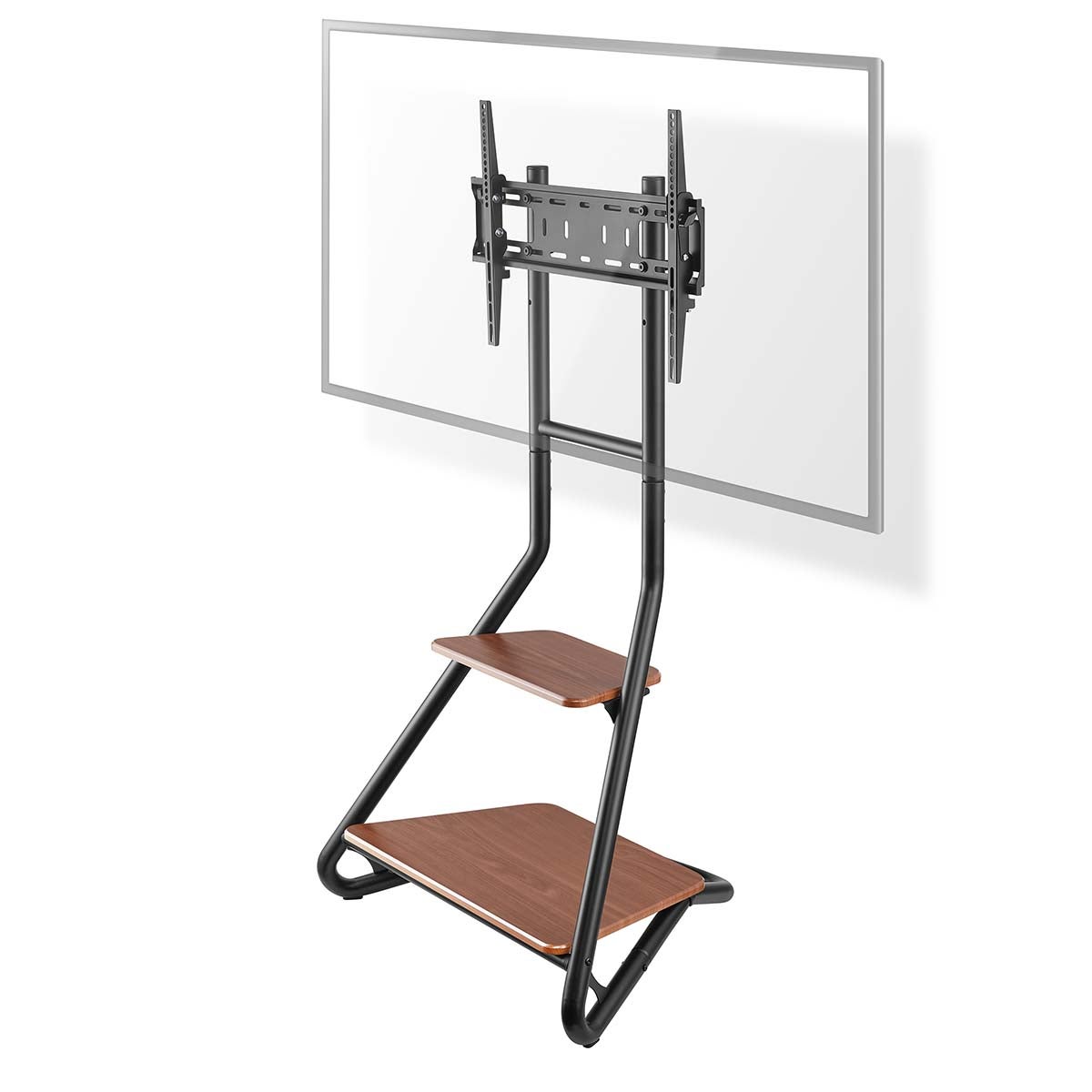 Nedis Support TV sur Pied - TVSM6200BK - Marron / Noir | Leroy Merlin