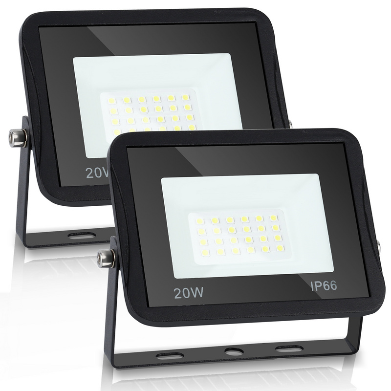 Projecteur à Fixer Extérieur 2X 20W Projecteur LED d'extérieur ...