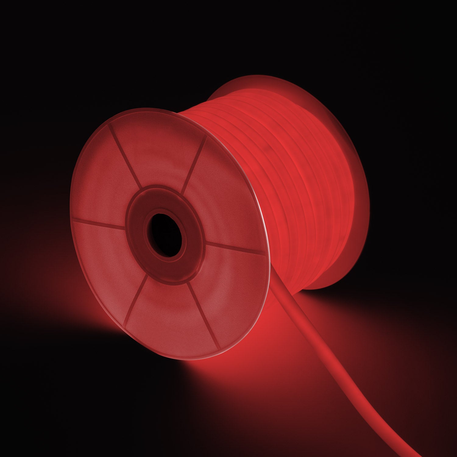 Tira LED Neón Regulable 220V BOBINA 50m Rojo Circular 360 9W/m Corte ...