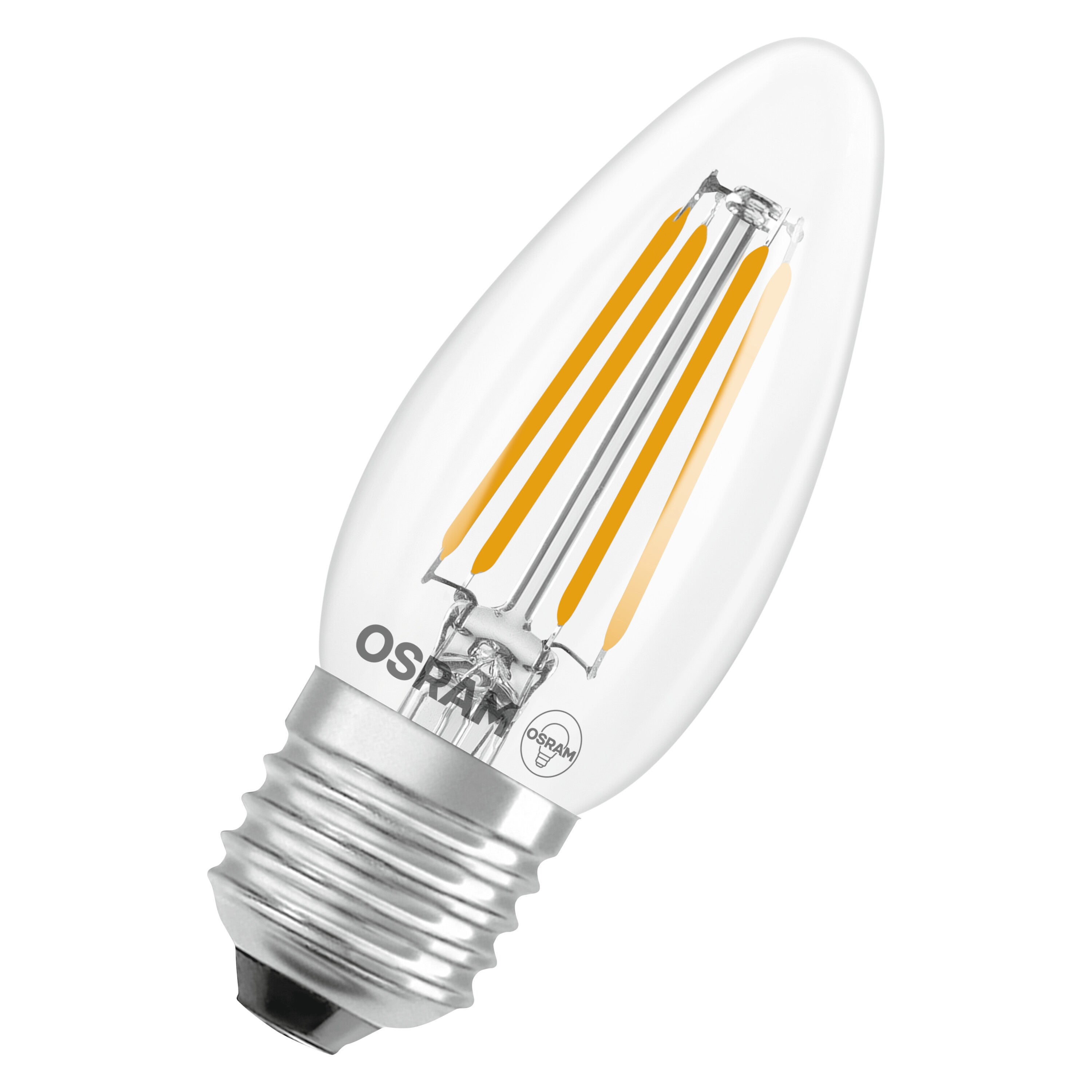 OSRAM Lampe LED forme étoile bougie B40 filament, 2700 K blanc chaud, 3,4 W, E27, transparente ...