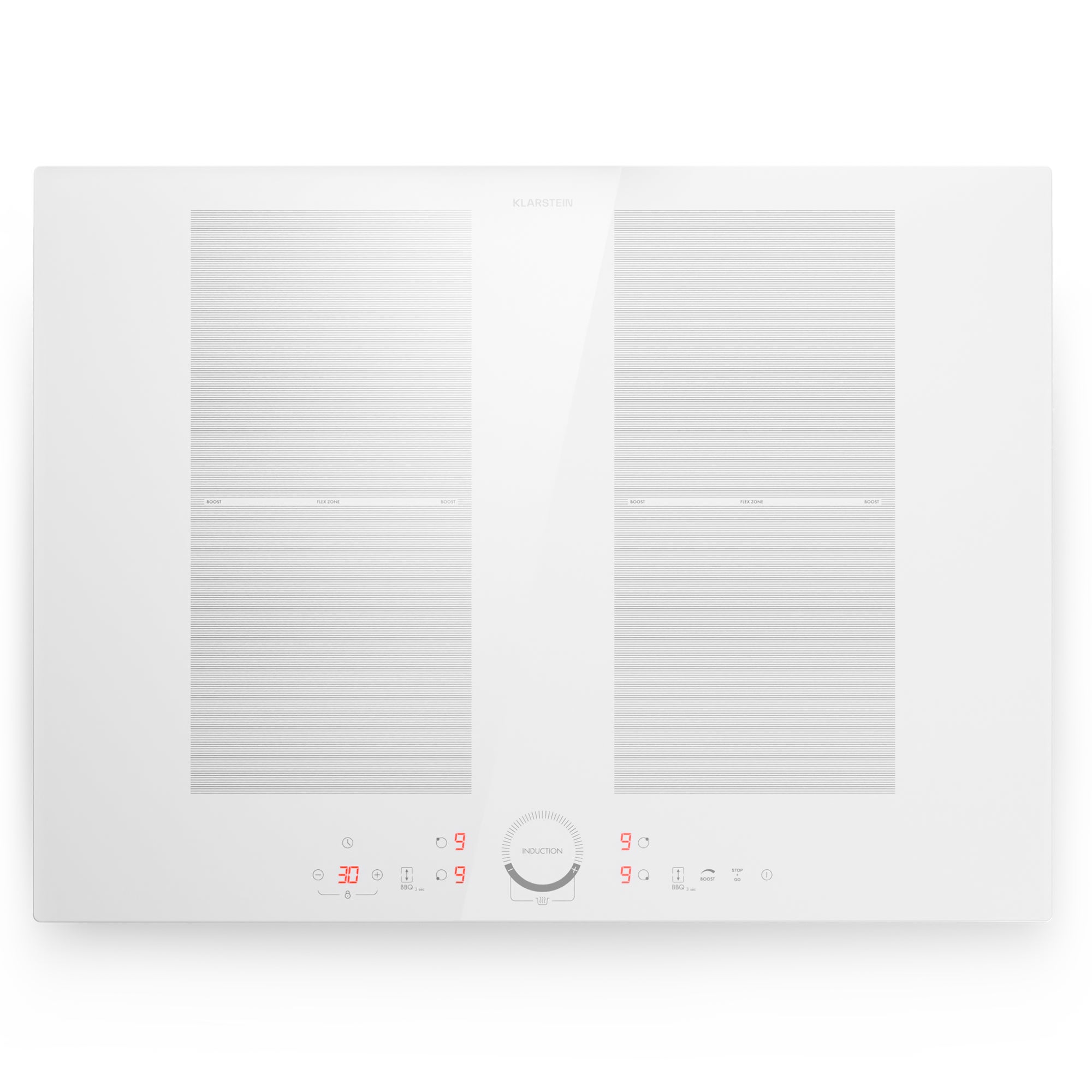 Klarstein Placa Inducción Encastrada 70cm 7000W 4 fuegos ThermoBoost ...