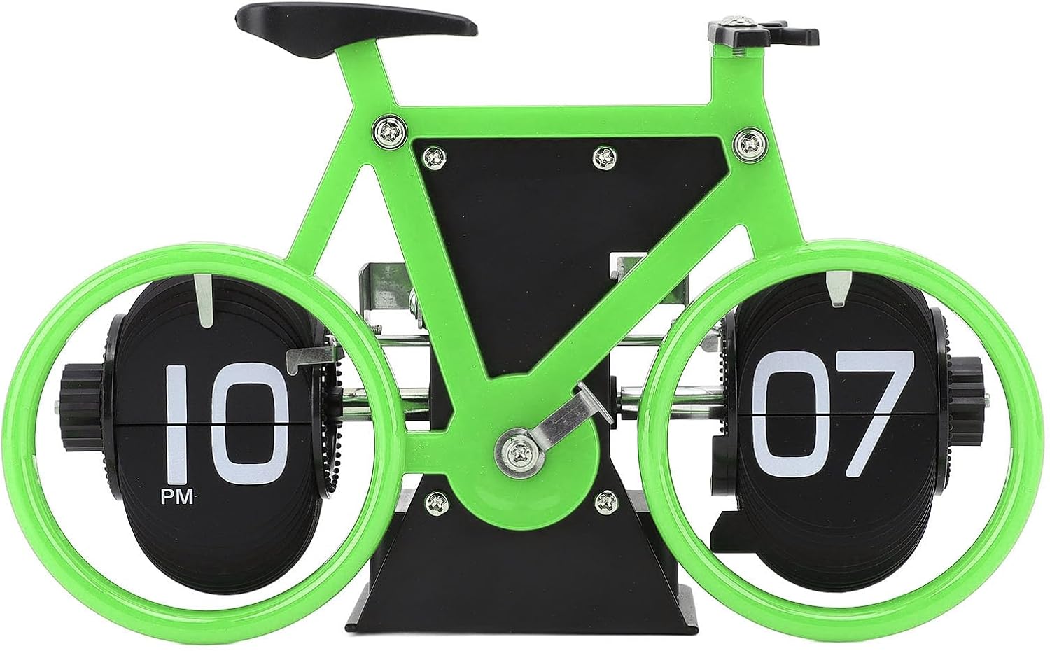 Horloge de table en forme de vélo, horloge à rotation automatique des ...