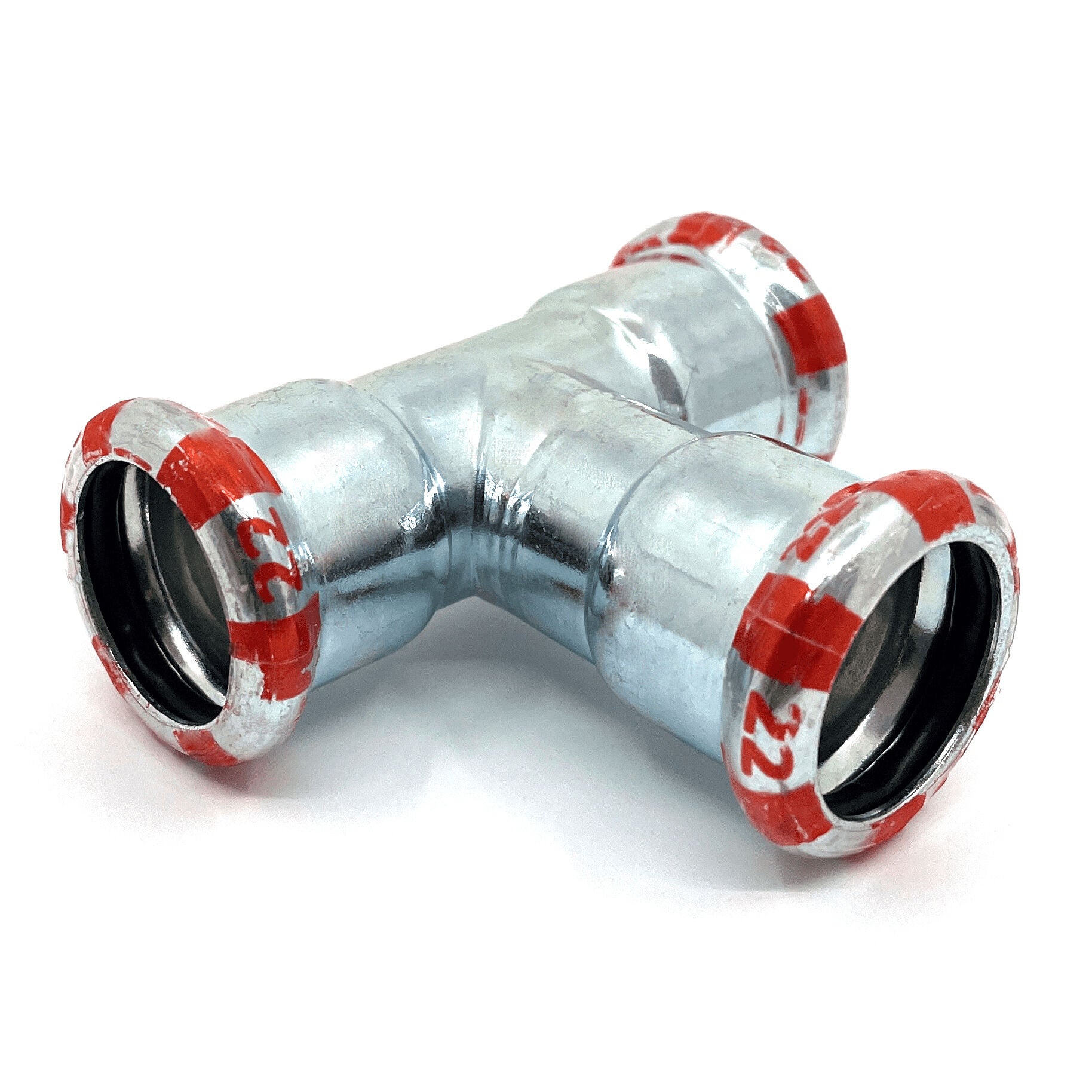 Tee 15 mm Press Fittings perfil M acero al carbono 1.0308 | Leroy Merlin