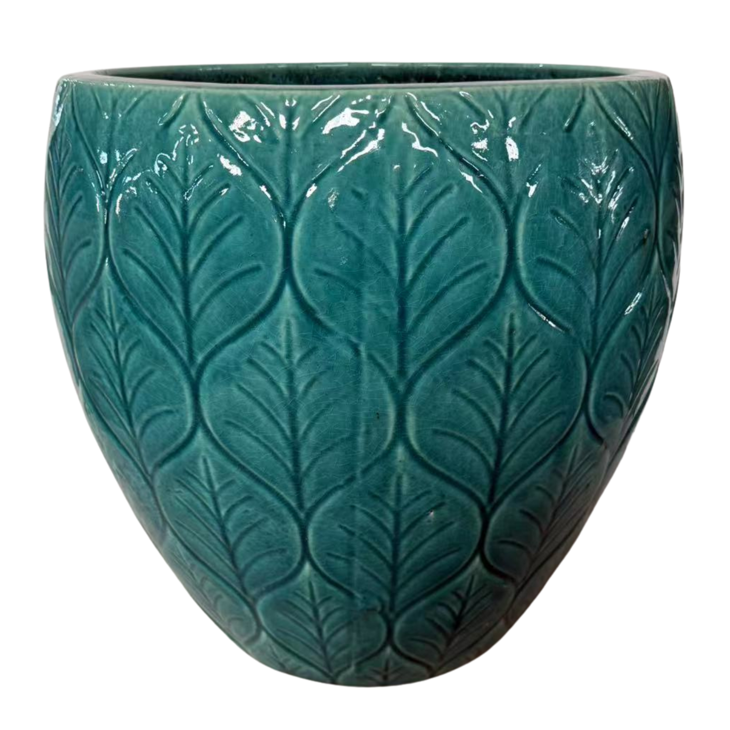 Pot grande taille d'extérieur ARTEMIS 66x68cm turquoise, fait main en ...
