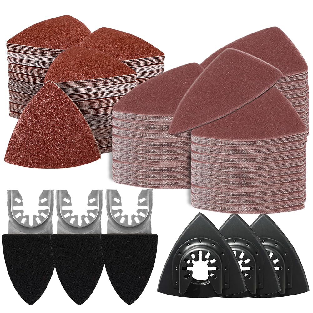 Lot de 156 plaques abrasives pour ponceuse Delta, 150 feuilles grain 60 ...