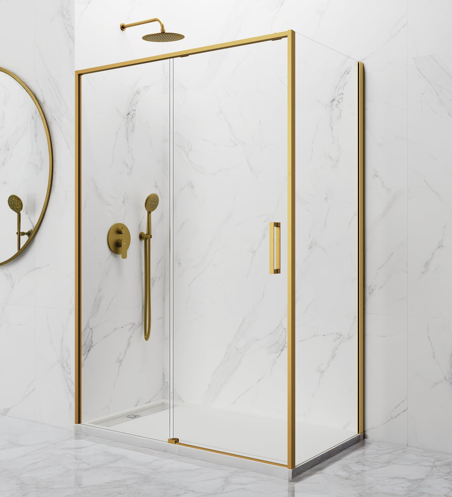 BOX DOCCIA. FRONTALE: 135-140 cm + LATERALE FISSO: 67-69 cm. MODELLO ...