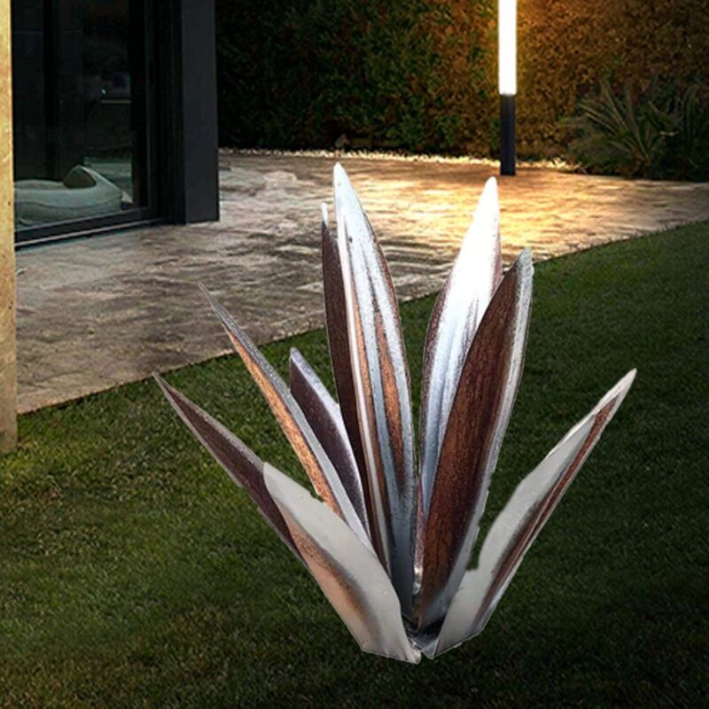Sculpture rustique en métal 55 cm – Plantes d'agave décoratives pour ...