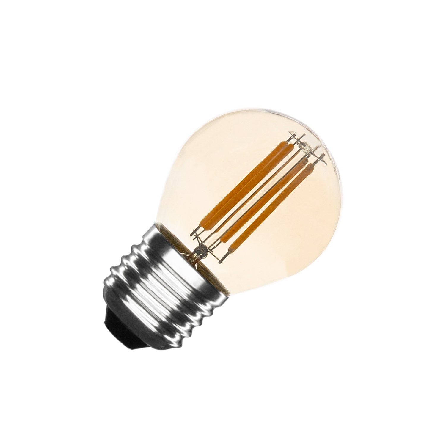 Ledkia Bombilla Filamento LED E27 4W 400 lm Regulable G45 Gold No ...