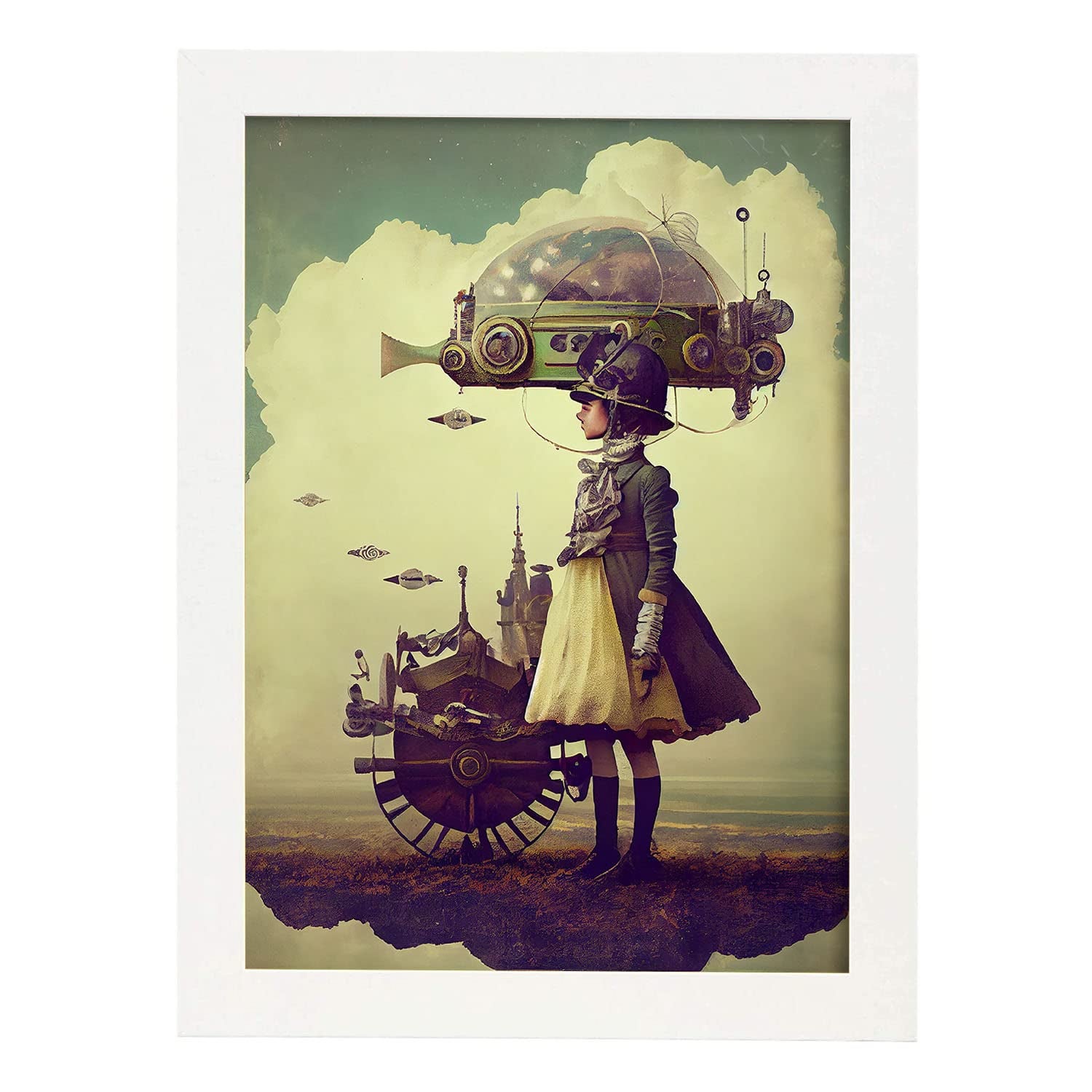 Affiche D'éléphant En Afrique. Feuilles De Carte Du Monde. Décoration ...