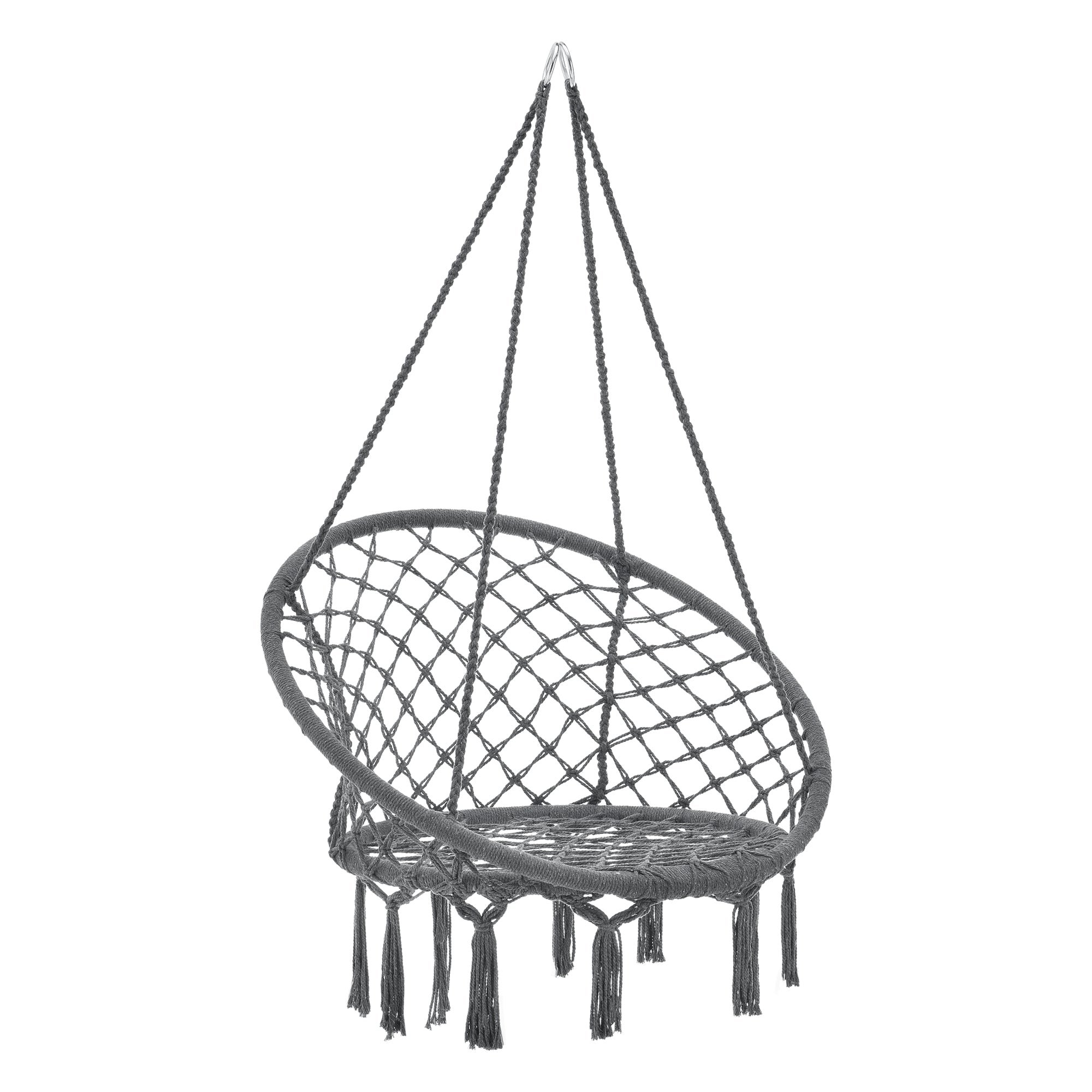 Hamac siège rond chaise suspendue diamètre d'assise 60 cm gris foncé 03 ...
