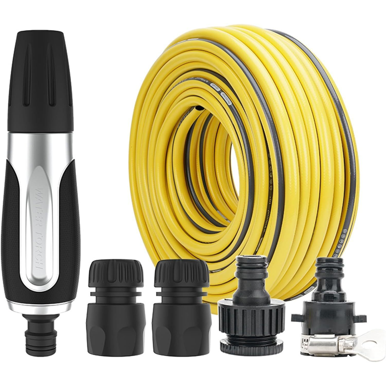 Tuyau d'Arrosage Extensible 2m, Tuyau d'Eau Flexible avec Pistolet ...