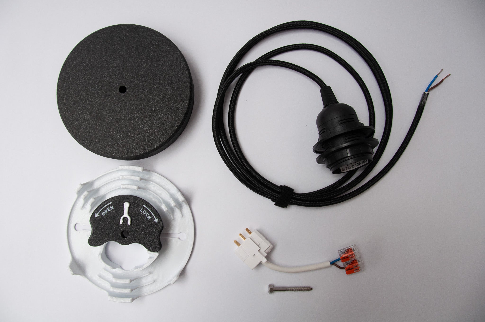 Suspension spéciale DCL abat-jour, Douille E27, noir avec câble 5m (Kit ...