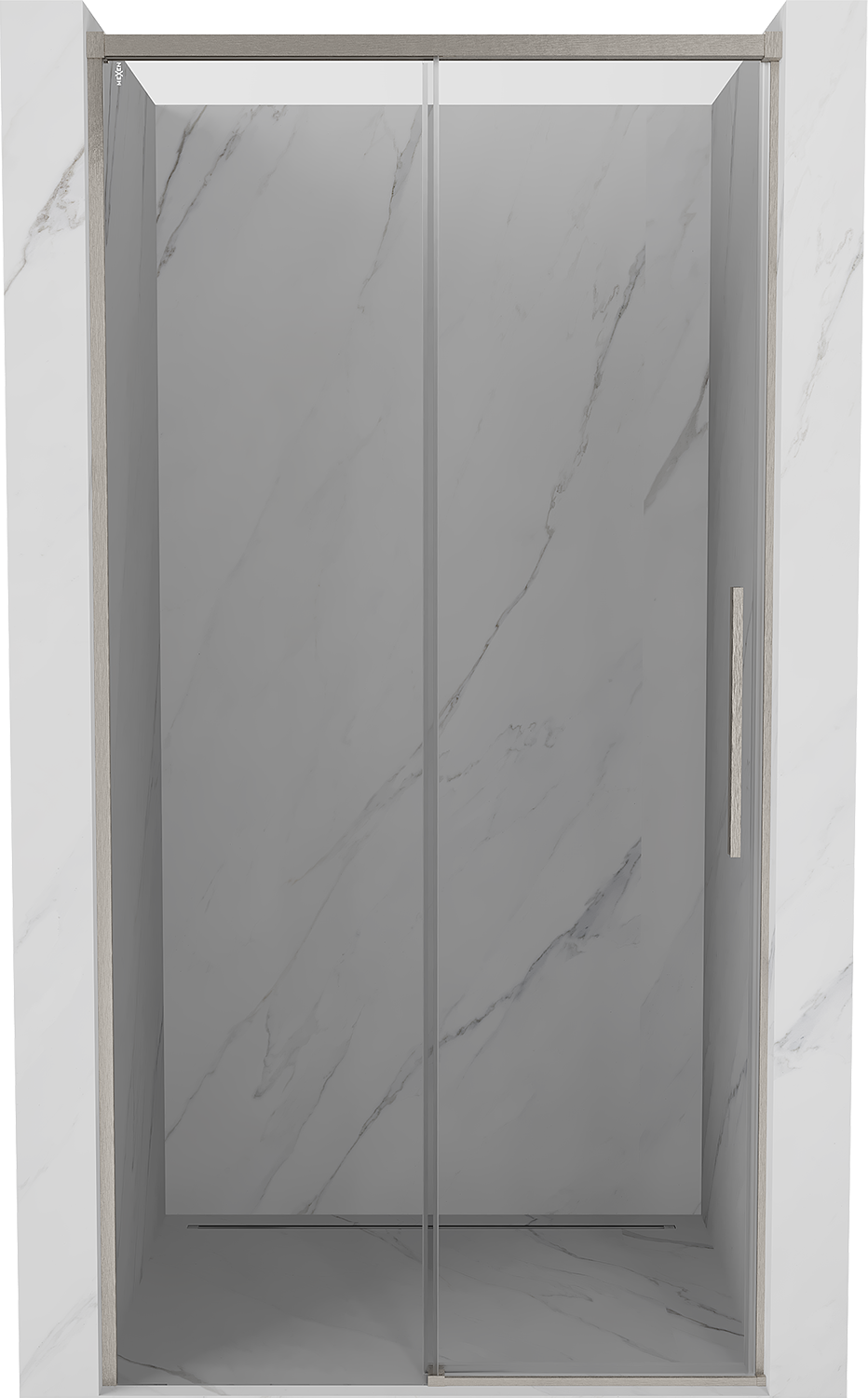 Mexen Rox puertas de ducha correderas 135 cm, transparente, níquel ...